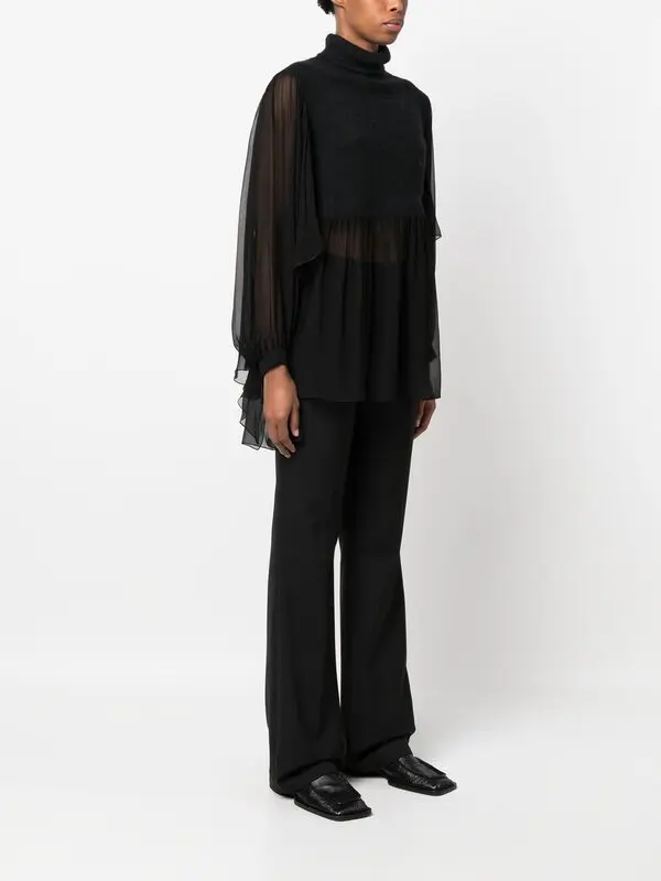 Alberta Ferretti Panelled Roll Neck Jumper