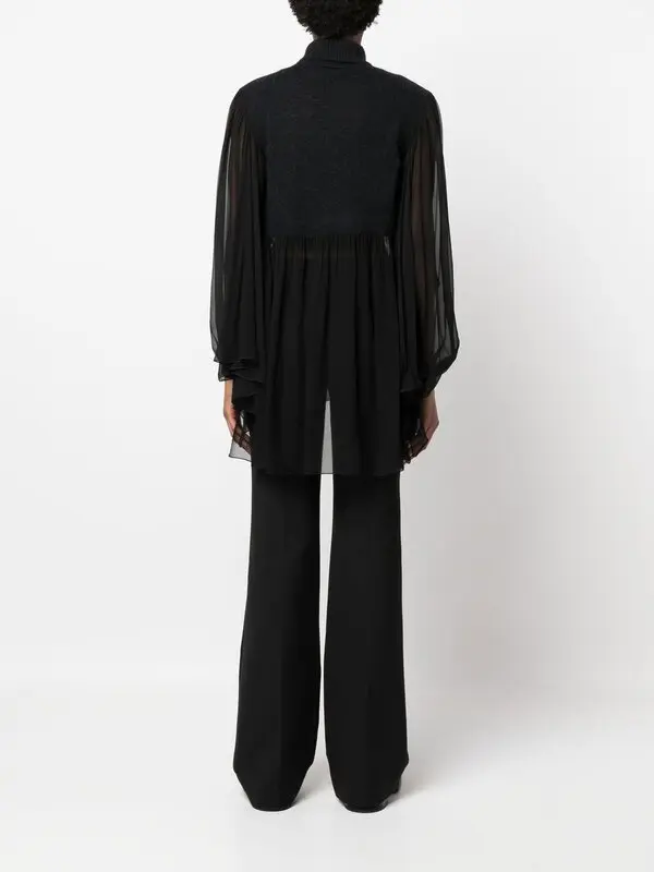 Alberta Ferretti Panelled Roll Neck Jumper