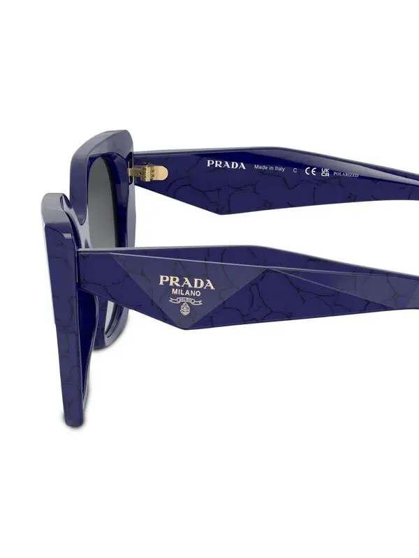 Prada Logo Cat-eye Frame Sunglasses - Blue