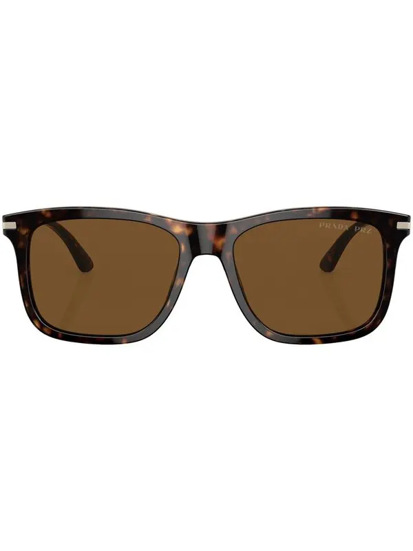 Prada Tortoiseshell Square Frame Sunglasses - Green