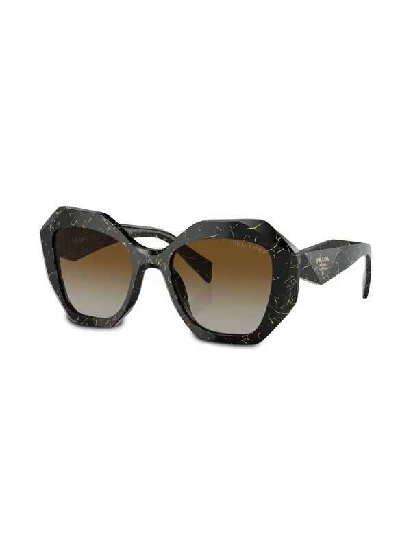 Prada Marble-print Geometric Sunglasses