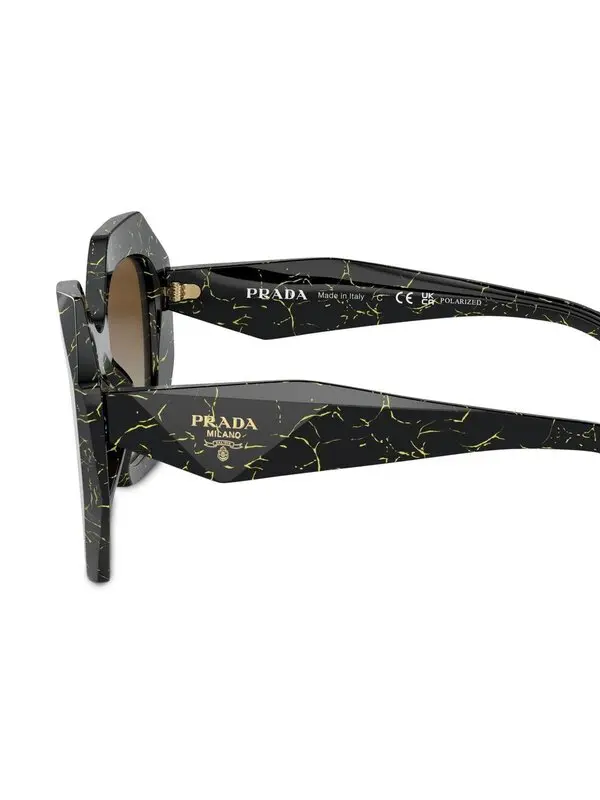 Prada Marble-print Geometric Sunglasses