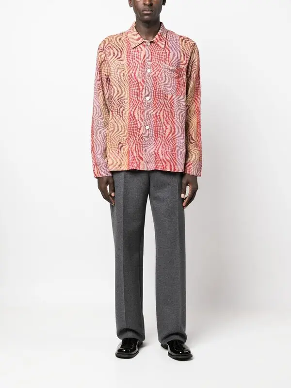 Our Legacy Abstract-pattern Embroidered Shirt