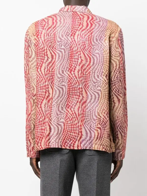 Our Legacy Abstract-pattern Embroidered Shirt