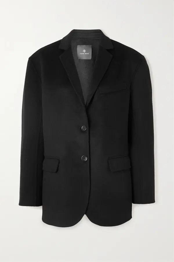 ANINE BING Quinn Wool And Cashmere-blend Blazer