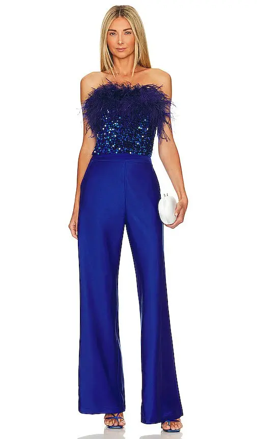 Line & Dot Valerie Feather Top In Blue In Royal Blue - 30% Off |  Editorialist