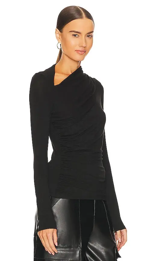 Enza Costa Lurex Jersey Slash Top