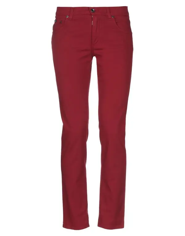 Dolce & Gabbana Gabardine Slim Fit Pants - Red