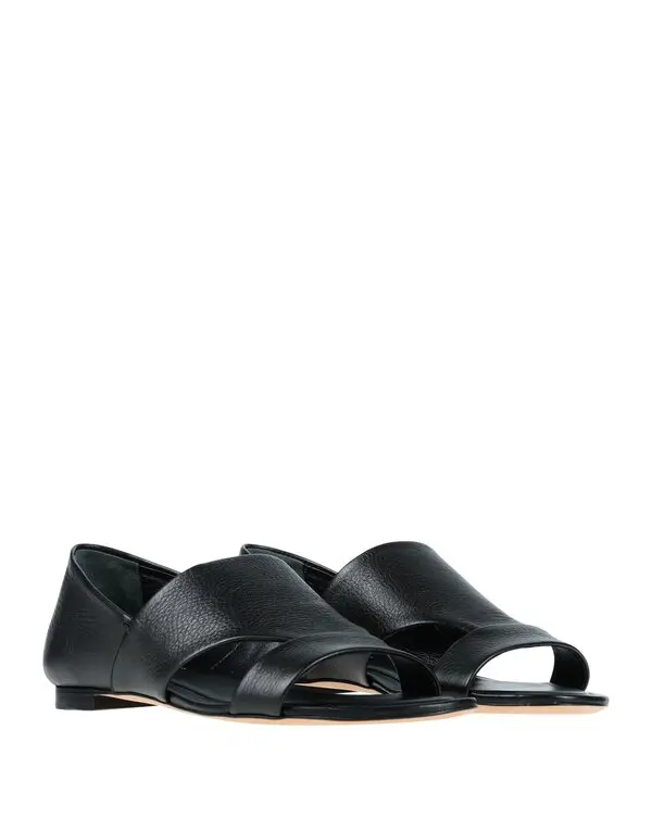 TOD'S Leather Sandals - Black