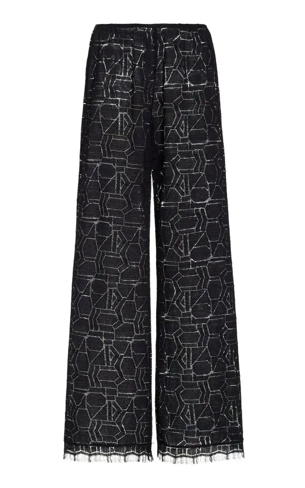 LESET Daniel Lace Wide-leg Pants