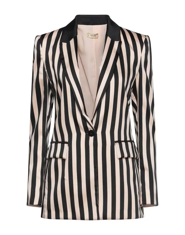 LIU •JO Striped Twill Blazer - Blush