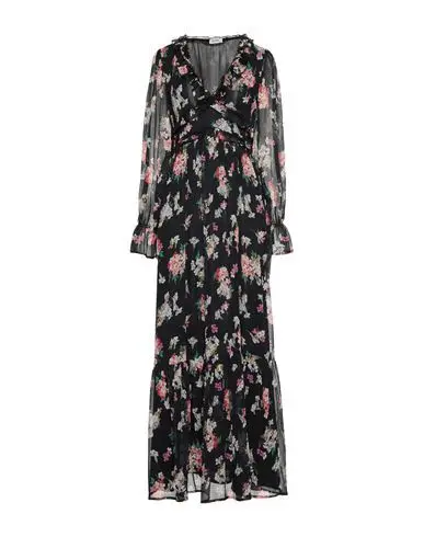 Liu Jo Maxi Dress In Chiffon With Floral Print And Ruffles
