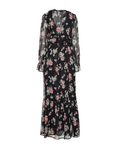 Liu Jo Maxi Dress In Chiffon With Floral Print And Ruffles