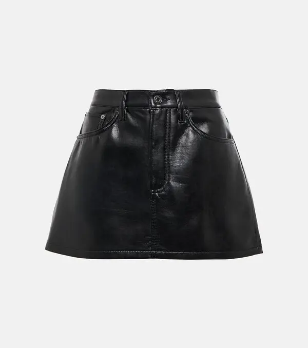 AGOLDE Faux-leather Mini Skirt