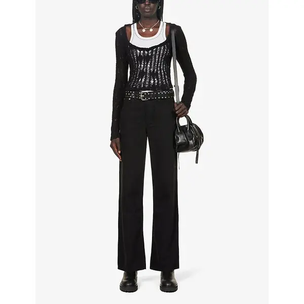 Rag & Bone Logan Wide-leg High-rise Jeans - Black