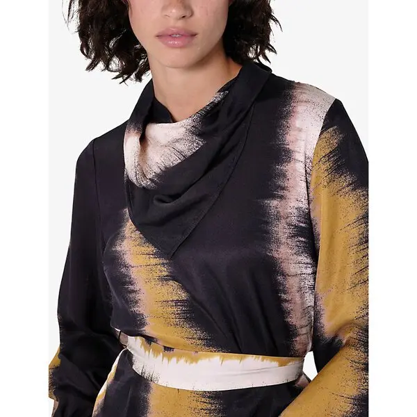 Aligne Guida Abstract-Print Satin Mini Dress - Ombre | Editorialist
