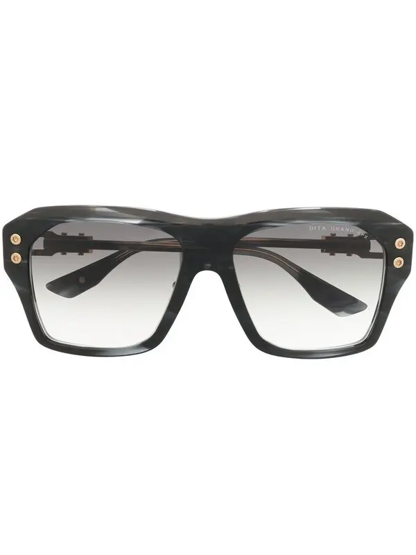 Dita Square-frame Sunglasses - Black