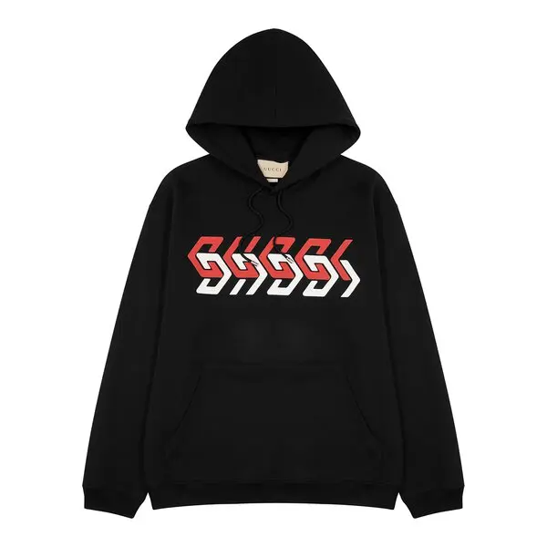 Gucci Logo Hooded Cotton Sweatshirt