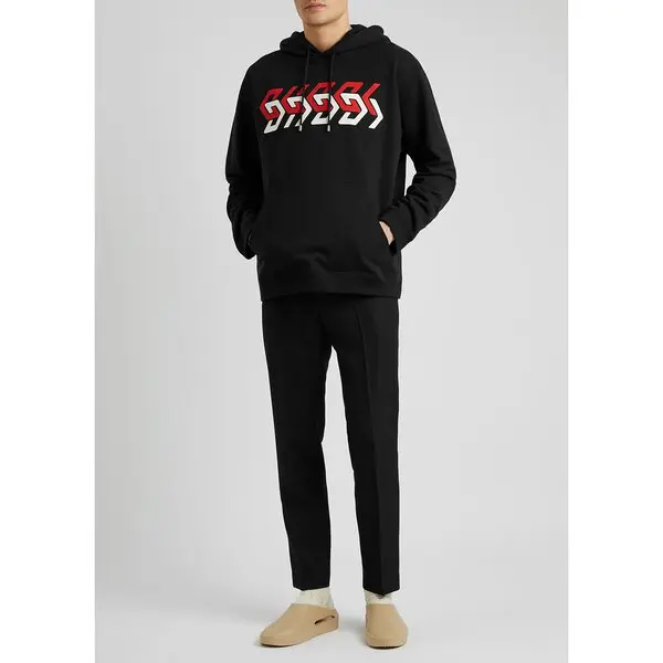 Gucci Logo Hooded Cotton Sweatshirt