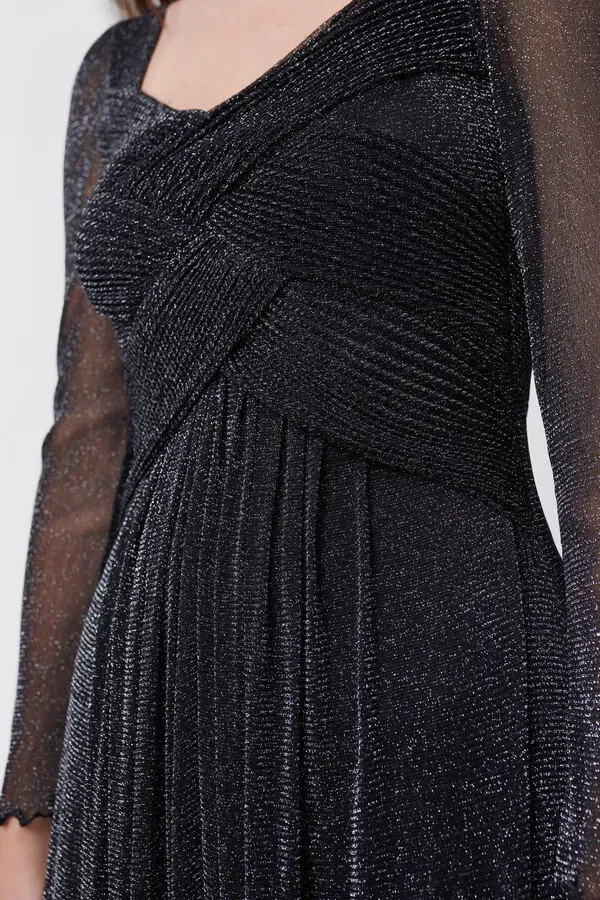 Diane Von Furstenberg Gael Metallic Mesh Dress In Black - 60% Off |  Editorialist