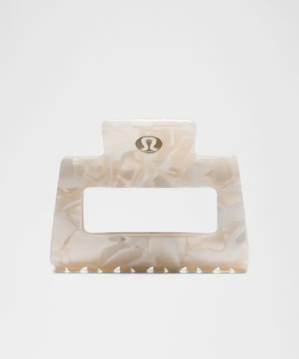 Lululemon Medium Claw Clip - Light Ivory/white