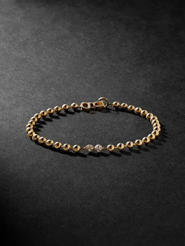 GREG YUNA Umlaut 14-karat Diamond Bracelet - Gold