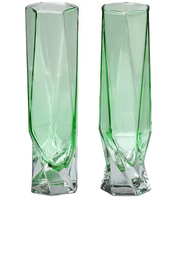 MAX ID NY For Champagne Flute Set In Green