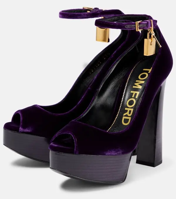 TOM FORD Velvet Platform Pumps