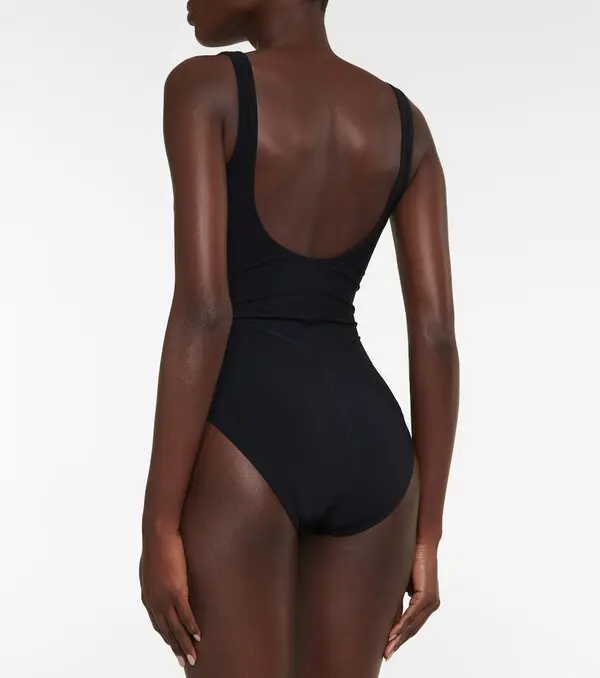 KARLA COLLETTO Morgan" V-neck One-piece Swimsuit - Black