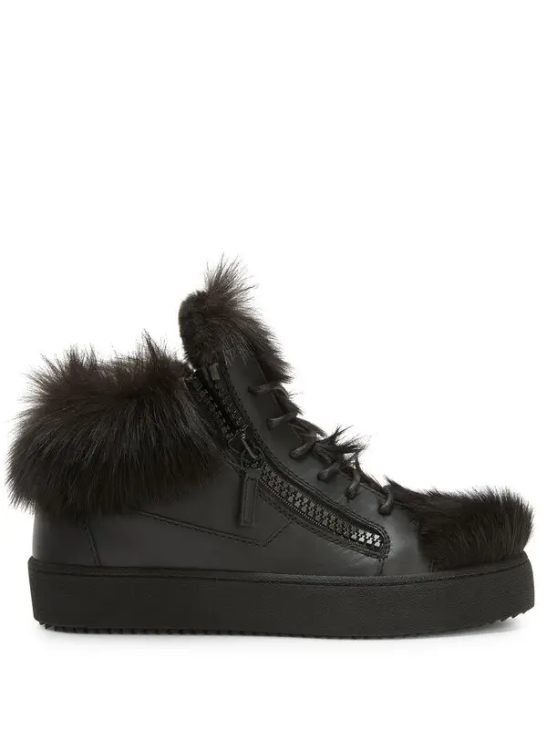 GIUSEPPE ZANOTTI Marlena Winter Mid-top Sneakers - Black