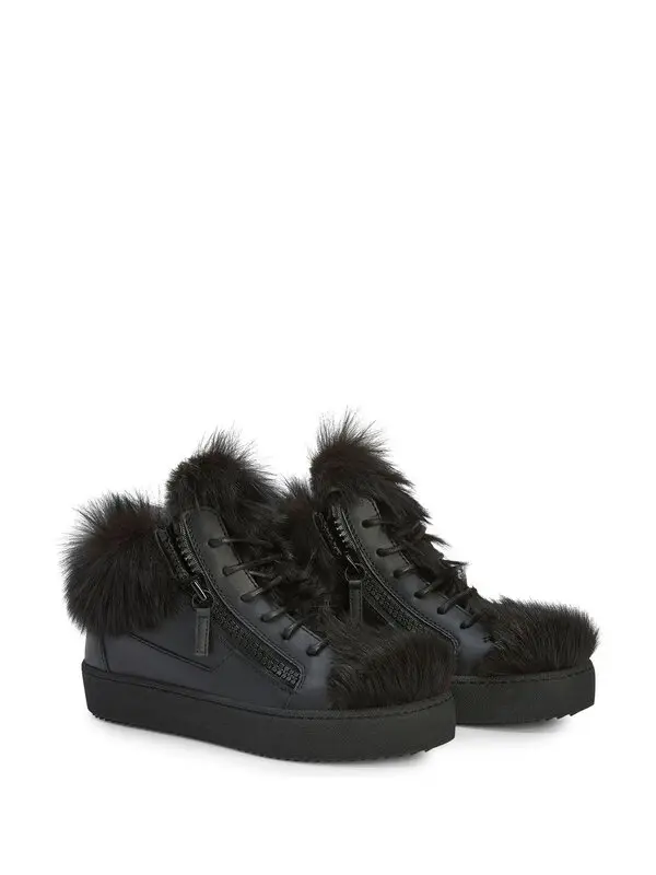 GIUSEPPE ZANOTTI Marlena Winter Mid-top Sneakers - Black