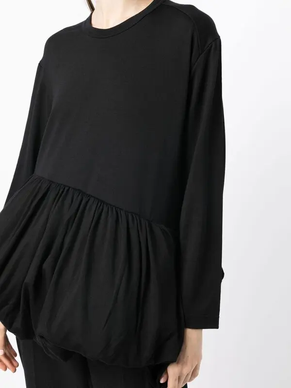 Comme Des Garçons Gathered-hem Blouse