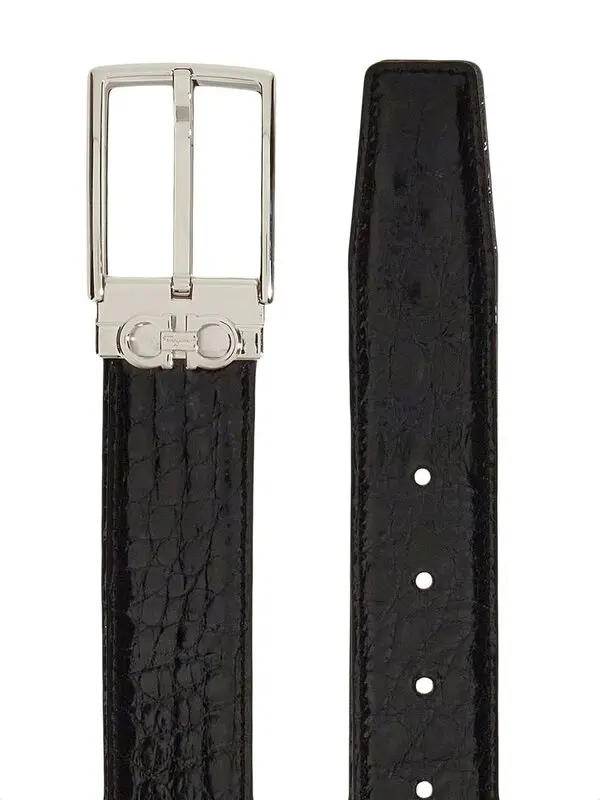 FERRAGAMO Leather Buckle Belt