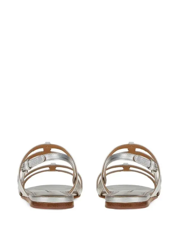 FERRAGAMO Vara Leather Sandals - Silver