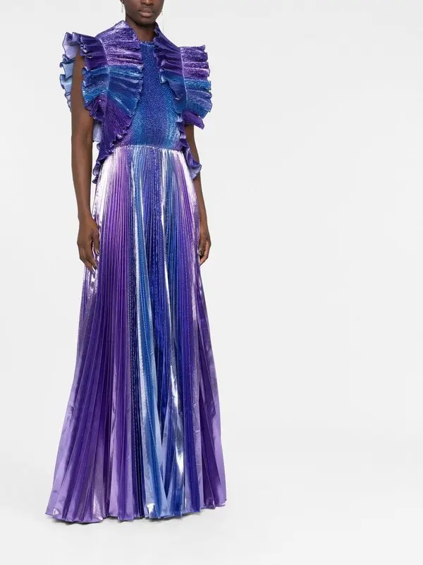 Alberta Ferretti Ruffle-detail Sleeveless Dress