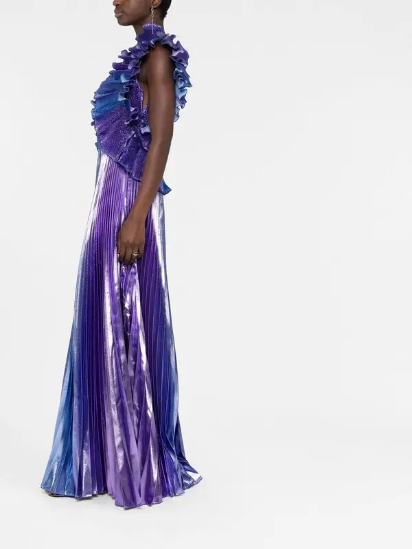 Alberta Ferretti Ruffle-detail Sleeveless Dress
