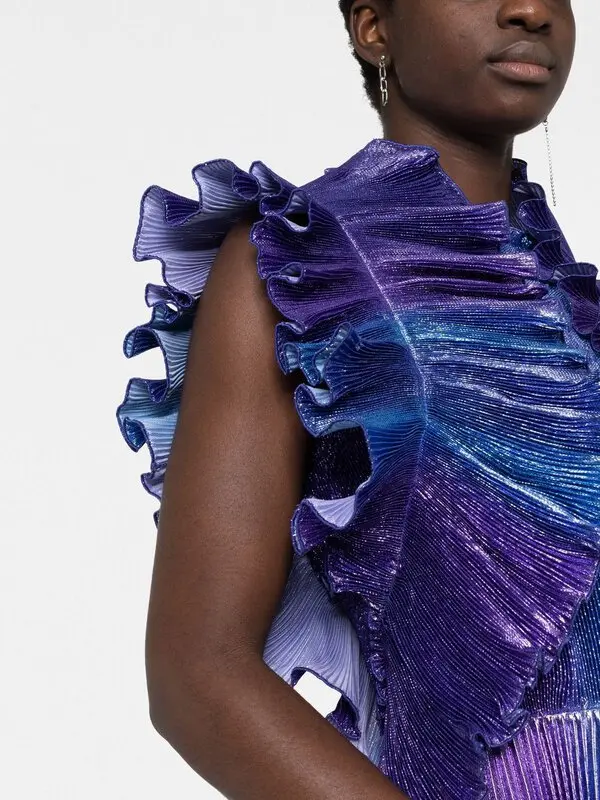 Alberta Ferretti Ruffle-detail Sleeveless Dress
