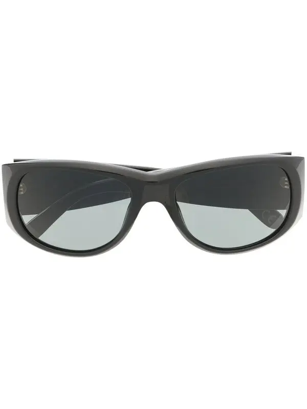 Marni Wide-arm Oval Sunglasses - Black
