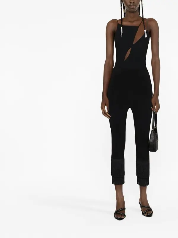 Norma Kamali Fringed Cropped Trousers