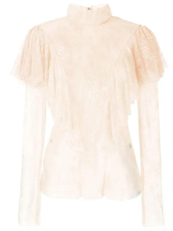 Philosophy Di Lorenzo Serafini Ruffle-detail Lace Blouse