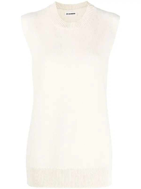 JIL SANDER Cashmere Wool-blend Knit Vest