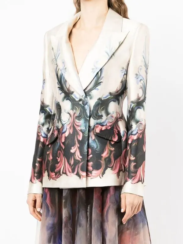 SAIID KOBEISY Mikado Pique Chromatic-printed Jacket