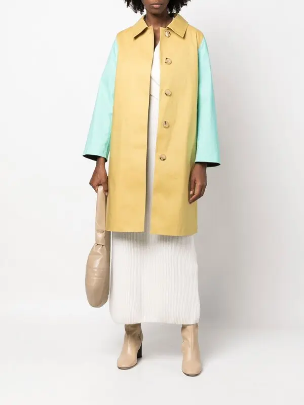 Mackintosh Colour-block Cotton Coat
