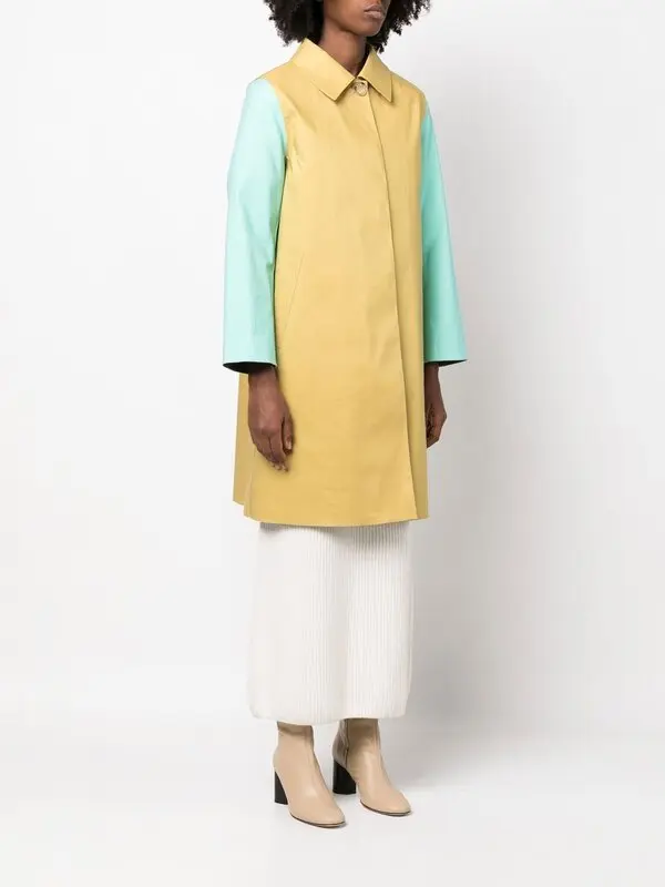 Mackintosh Colour-block Cotton Coat