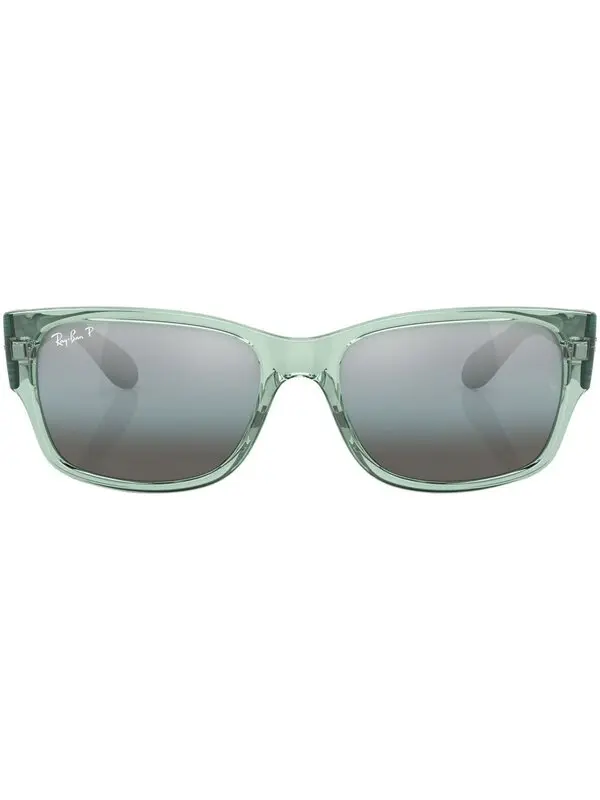 Ray-ban Rectangle-frame Mirrored-lens Sunglasses