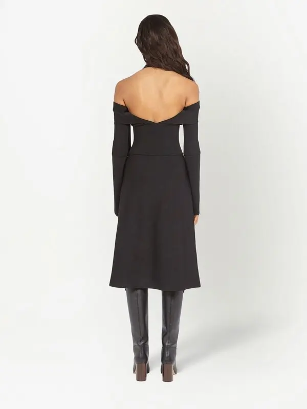 FERRAGAMO Off-shoulder Midi Dress