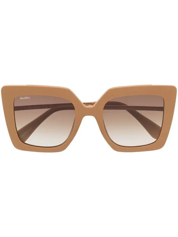 Max Mara Square-frame Tinted Sunglasses - Brown