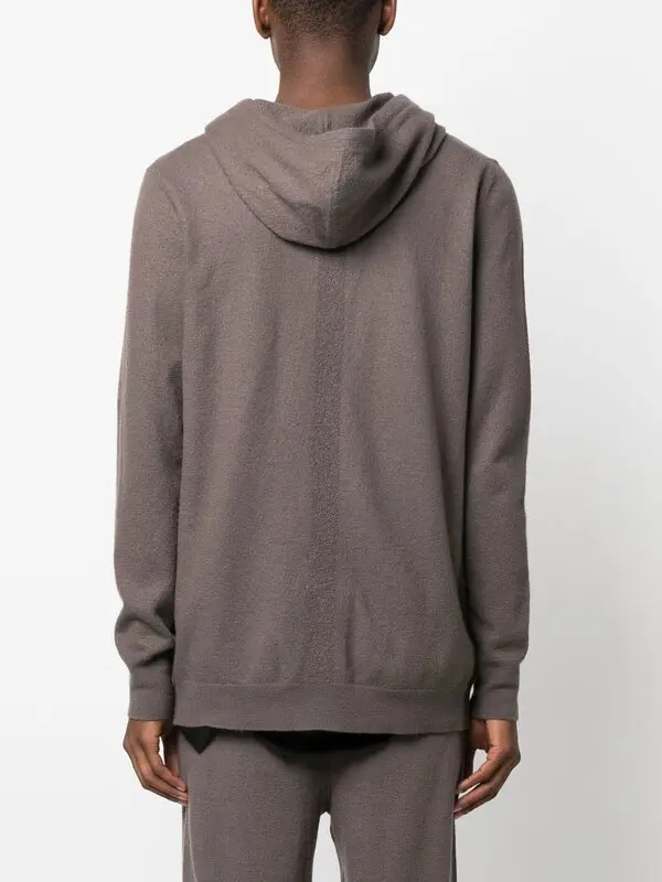 Rick Owens Drawstring Zip-up Hoodie - Grey