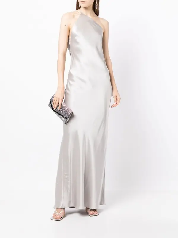 Michelle Mason Single-shoulder Maxi Dress - Grey