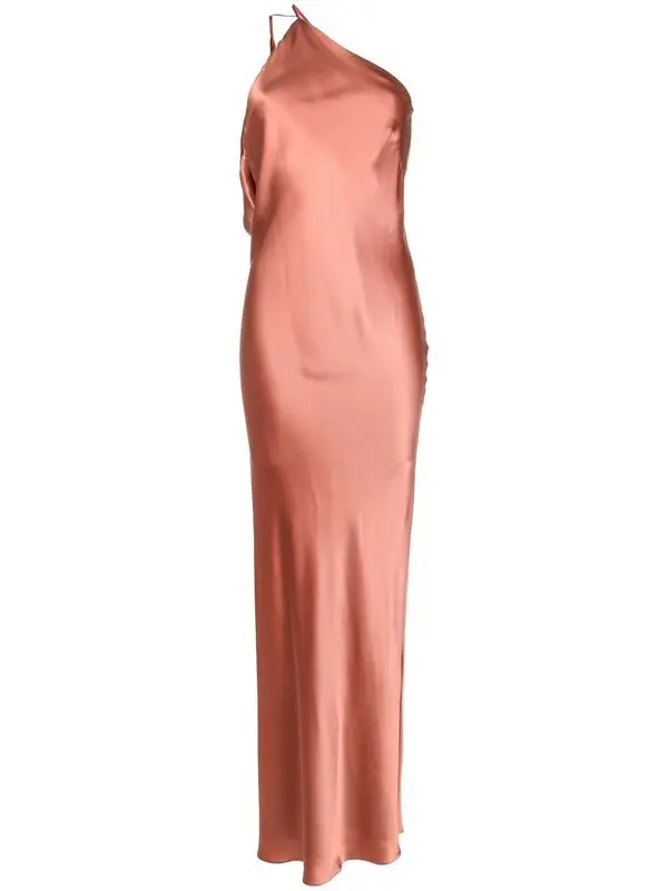 Michelle Mason Single-shoulder Maxi Dress - Orange